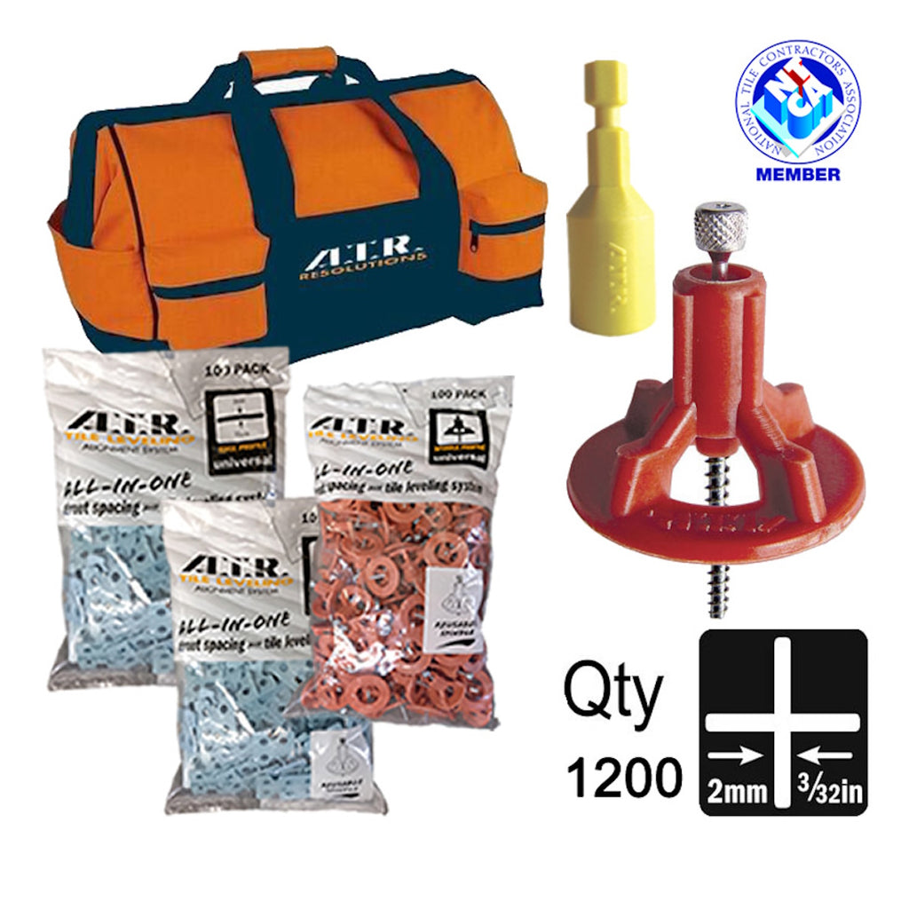 ATR Tile Leveling and Alignment System PRO 1200-Piece Grid Layout Kit ...
