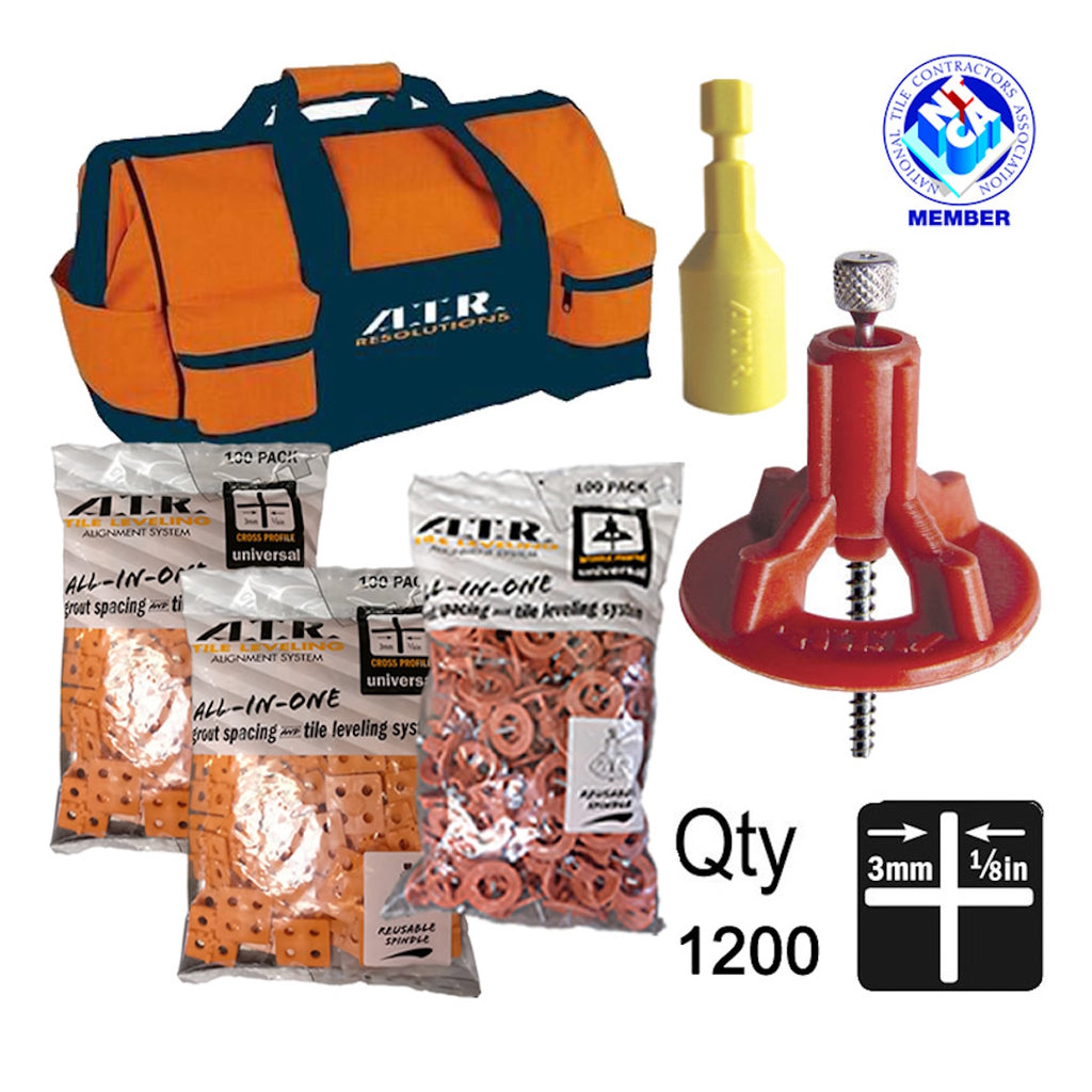 ATR Tile Leveling and Alignment System PRO 1200-Piece Grid Layout Kit ...
