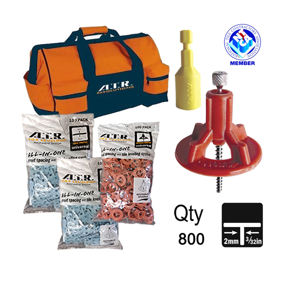 Tile Leveling System 800-Piece Offset Brick Layout Kit for 570 Sq. Ft ...