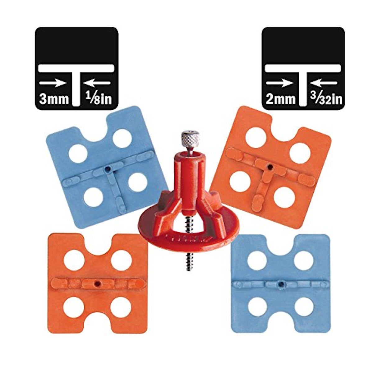 Tile Spacers and Leveling System for Offset Tile Pattern 250-Piece Kit ...