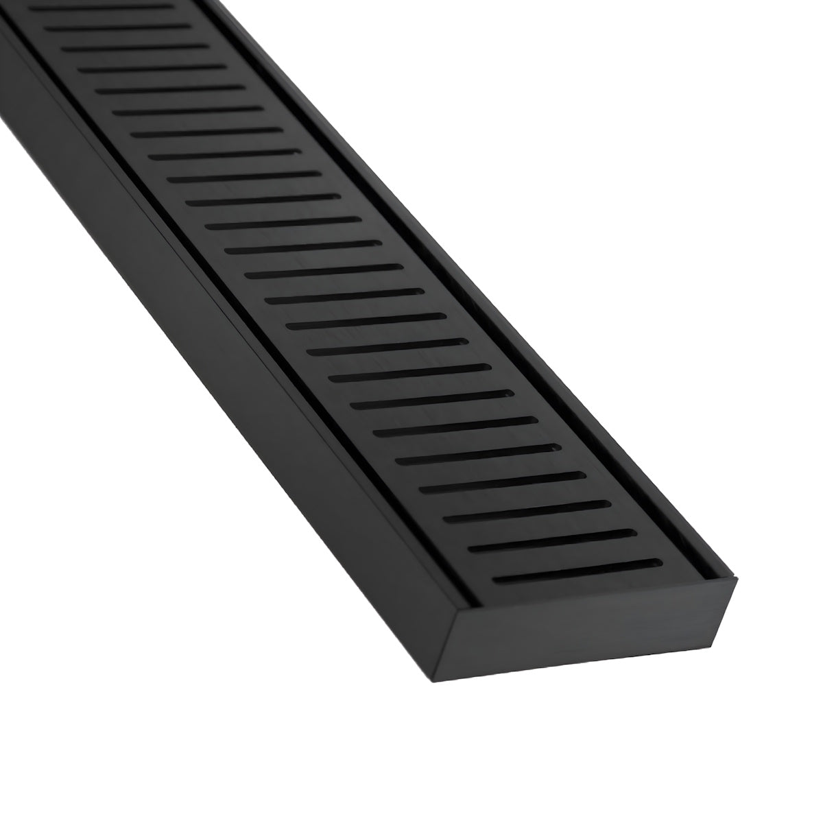 Black Side Outlet Linear Shower Drain, Lauxes Grates Custom Cut Drains ...