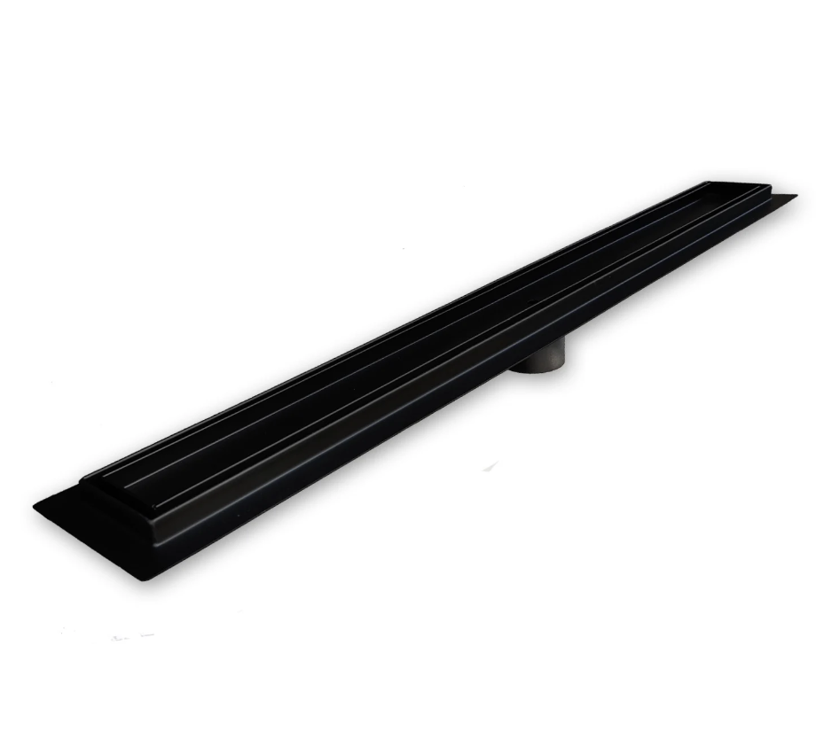 Matte Black Linear Shower Drain with Tile Insert | SereneDrains – A2Z Home