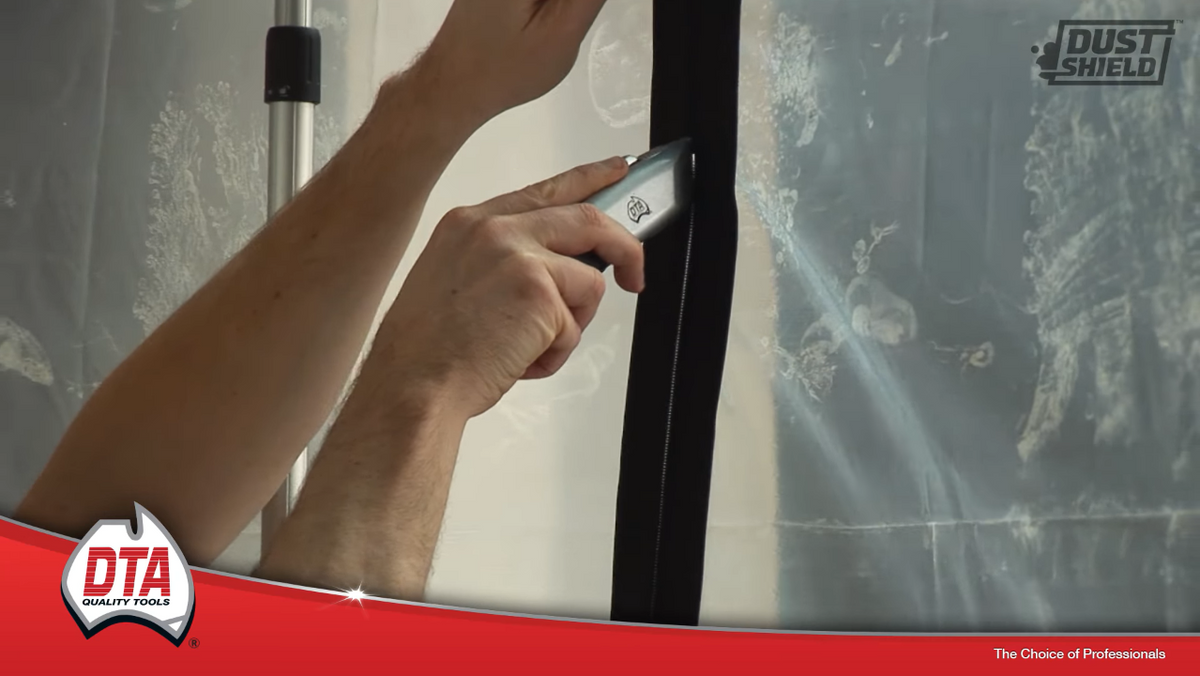 Adhesive Zipper for Temporary Plastic Wall Systems 7ft Double Zip Pull ...